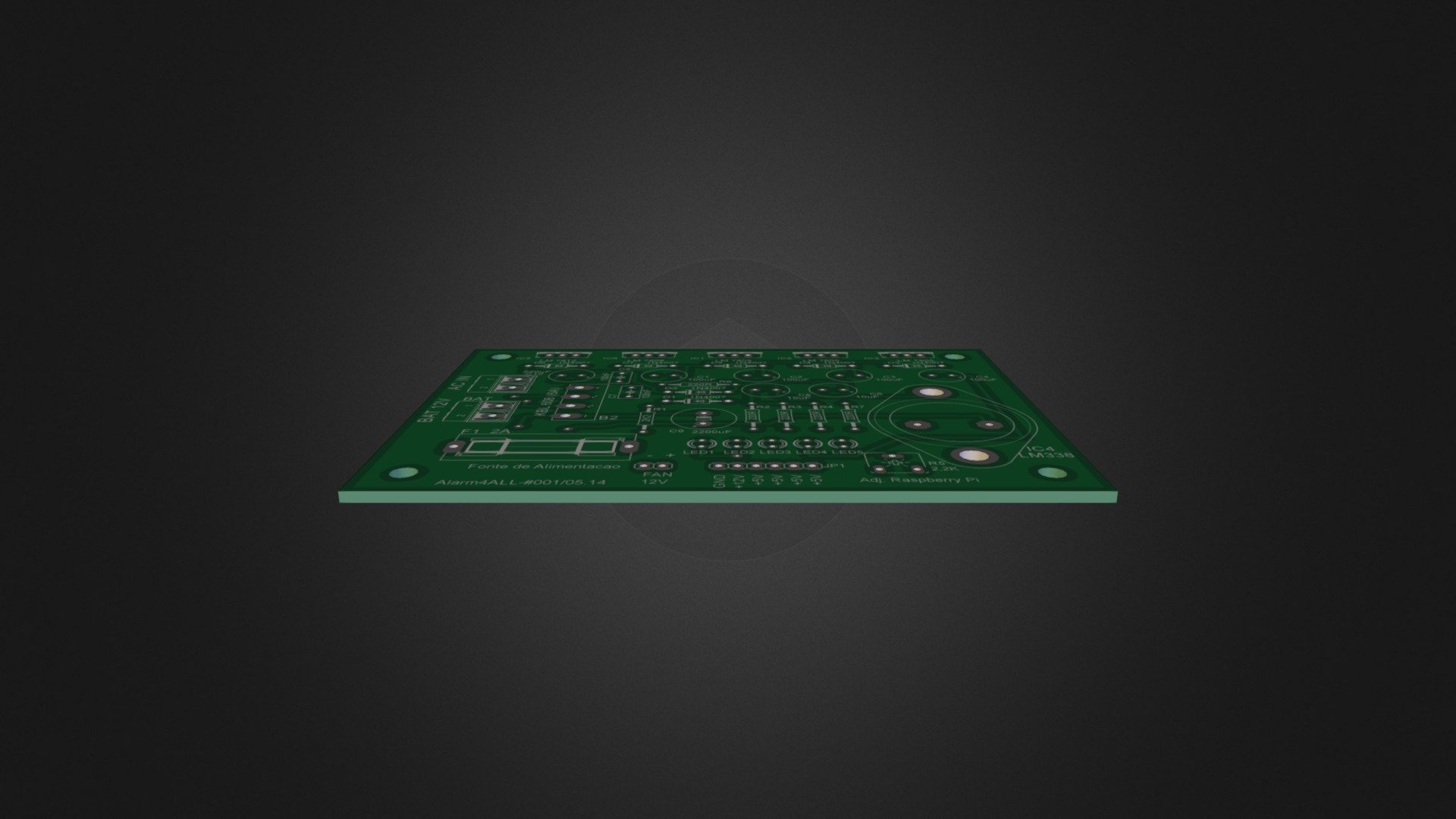 Power Supply PCB - 3D model by Tryllon [09571bb] - Sketchfab
