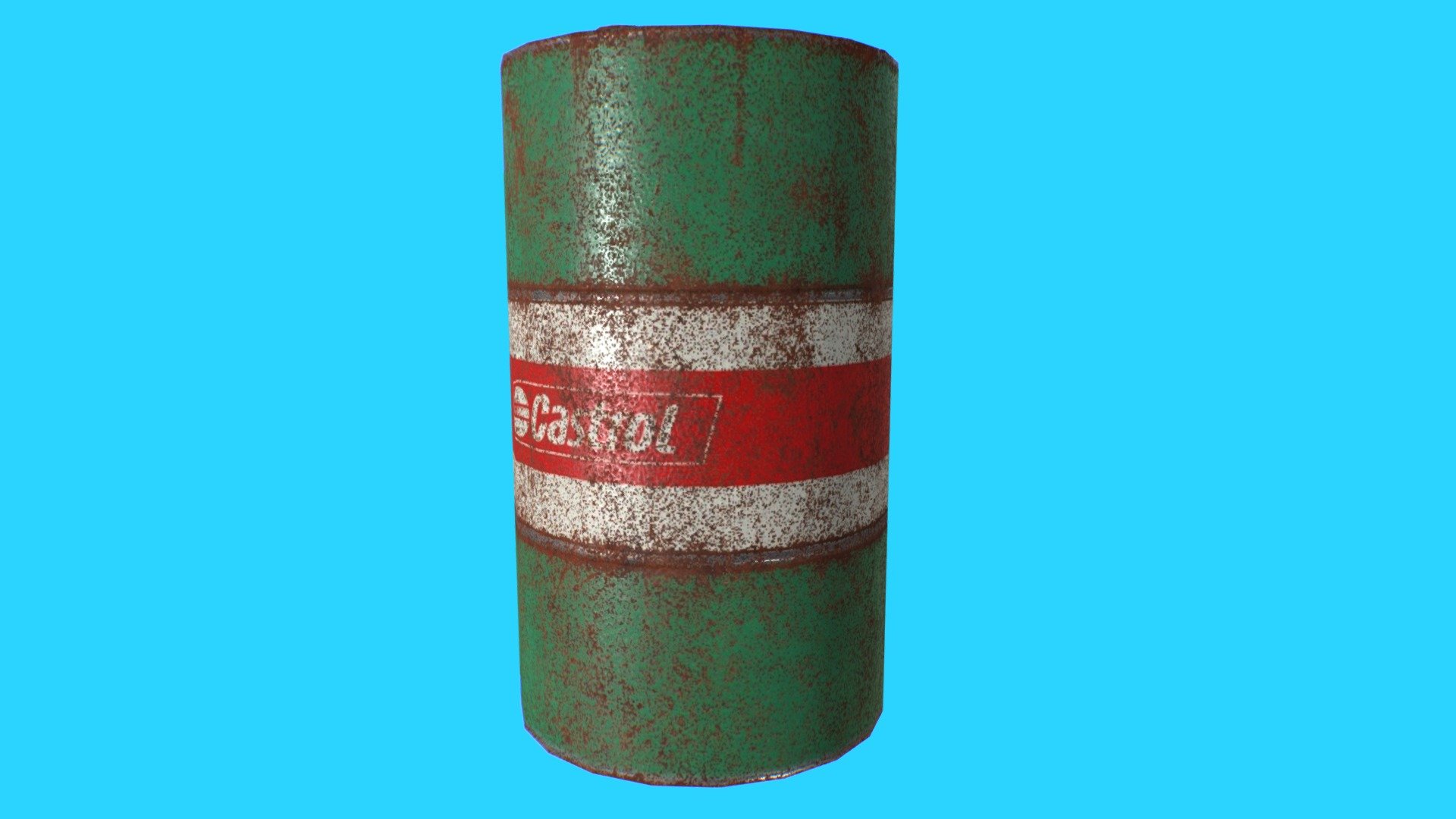 Castrol Oil Barrel - 3D model by Lucas Street (@FWlucasstreet) [095ed52 ...