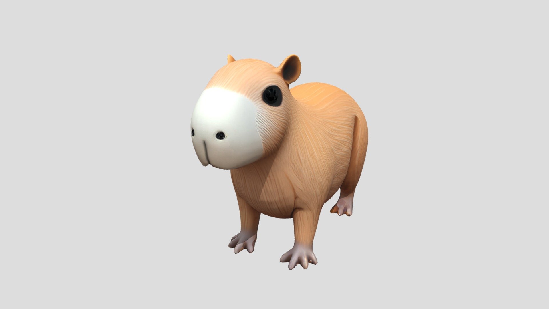 Toy capybara figurine - 3D model by Pitonixrex [09652ea] - Sketchfab