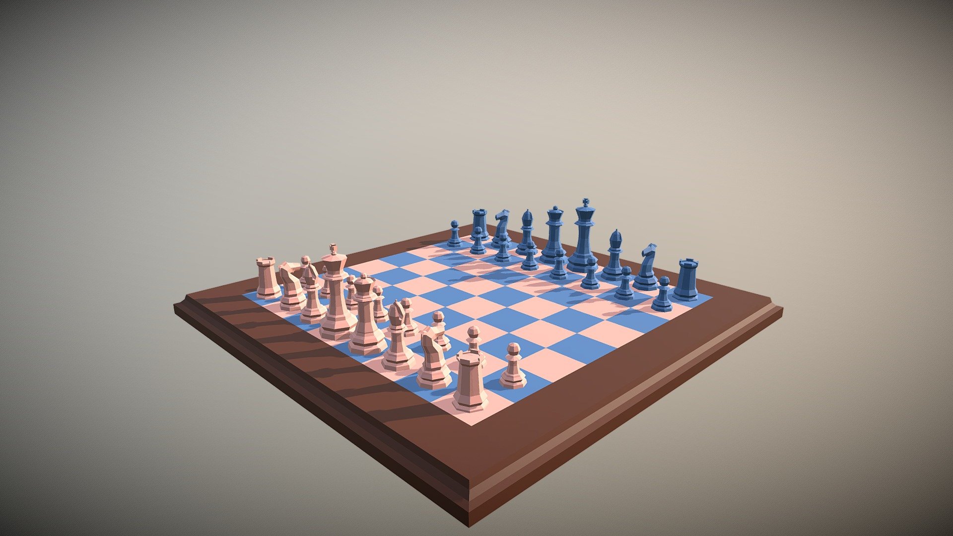 Low Poly Chess Set - 3D model by alperi [096bcec] - Sketchfab