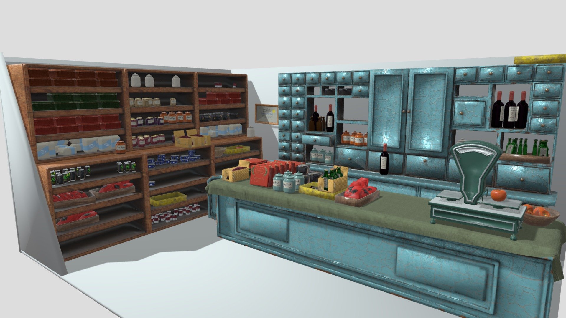 Corner Shop - Download Free 3D model by vvitch [096de6b] - Sketchfab