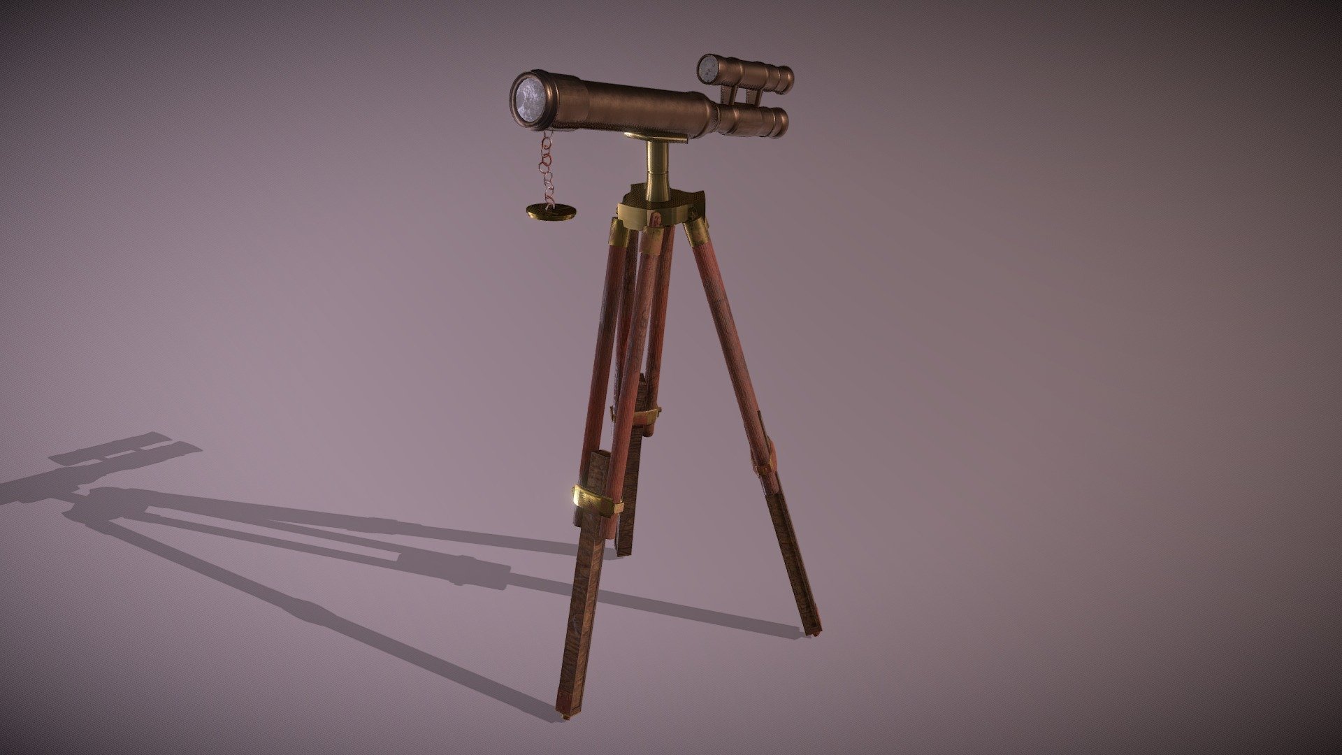Antique Telescope & Tripod - Download Free 3D model by Alanna S ...