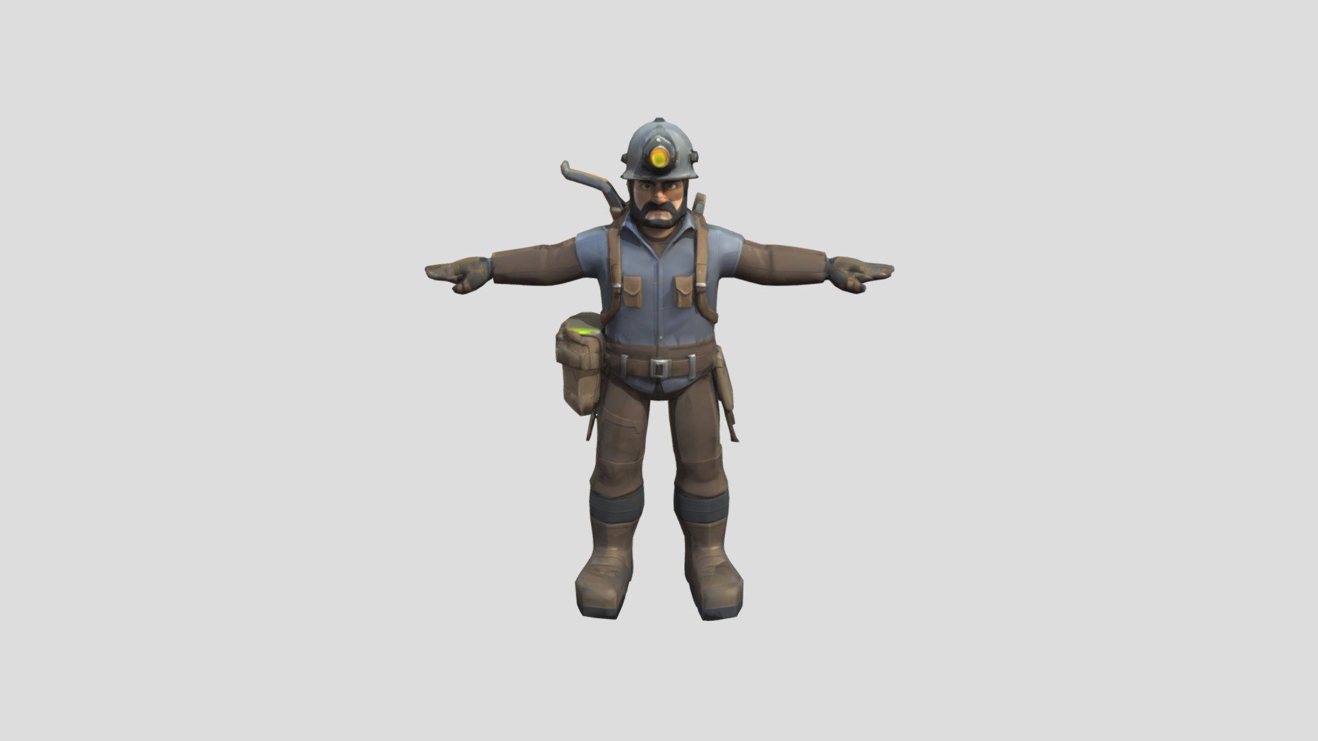 Low-poly human miner - Download Free 3D model by aayushdollar69 ...