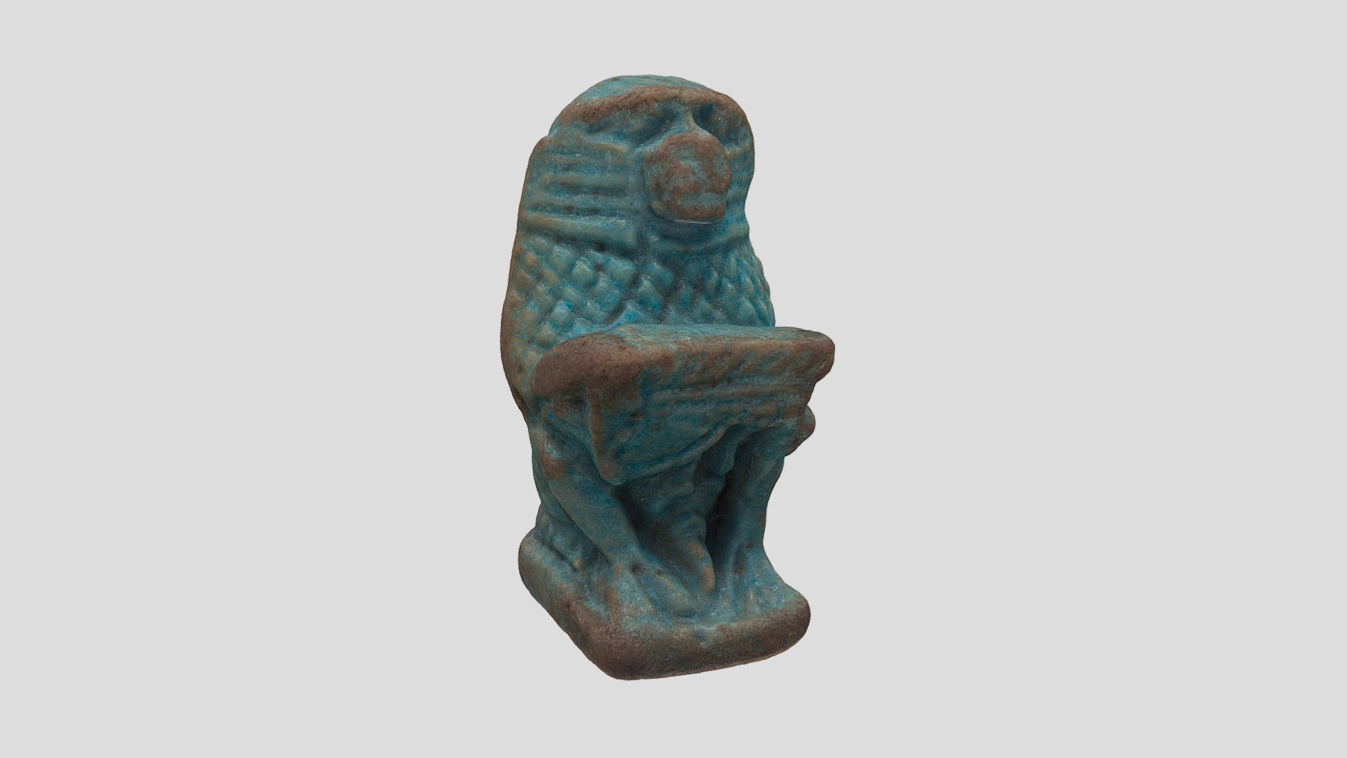 Amulet of Thoth Baboon Holding Wedjat Eye - 3D model by raffmacsusb [0974937] - Sketchfab