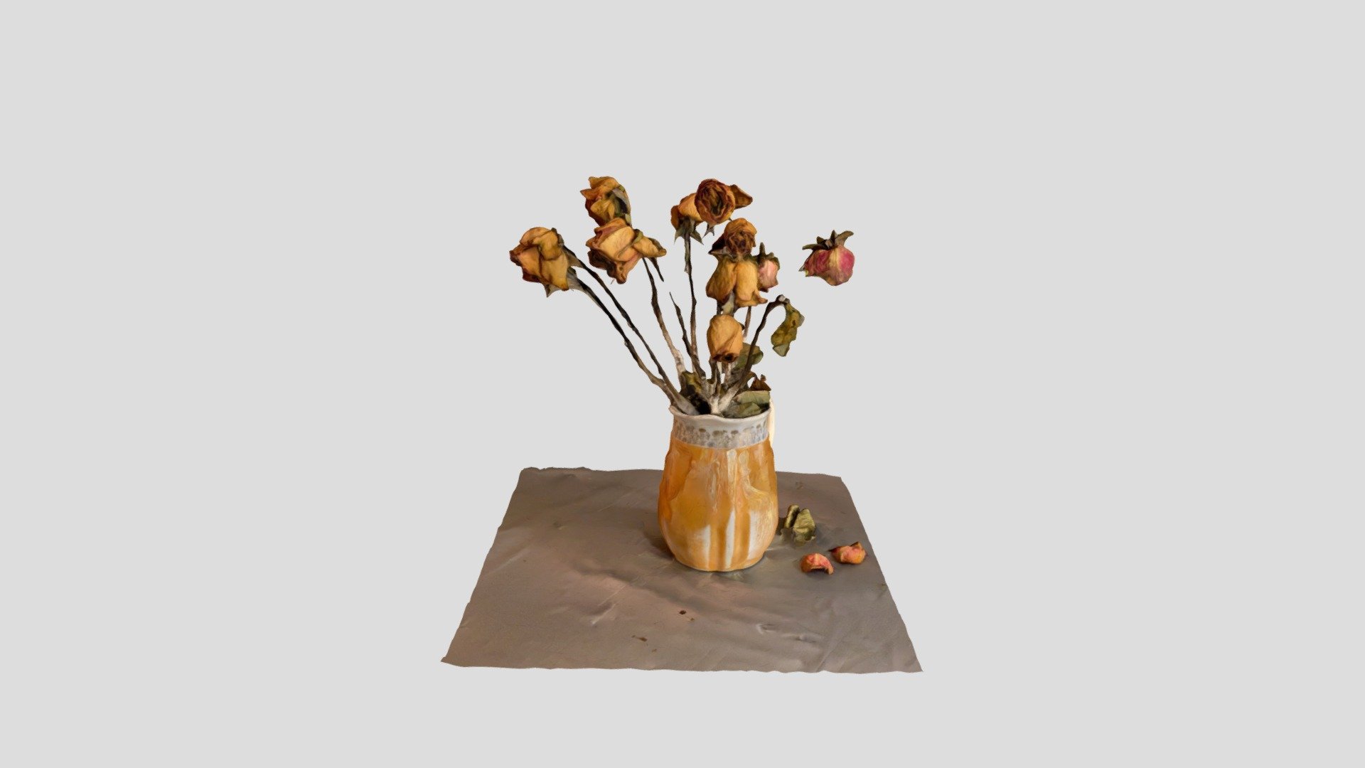 Rustic Wilted Flowers in Vase - 3D model by cowboybones [09761f7 ...