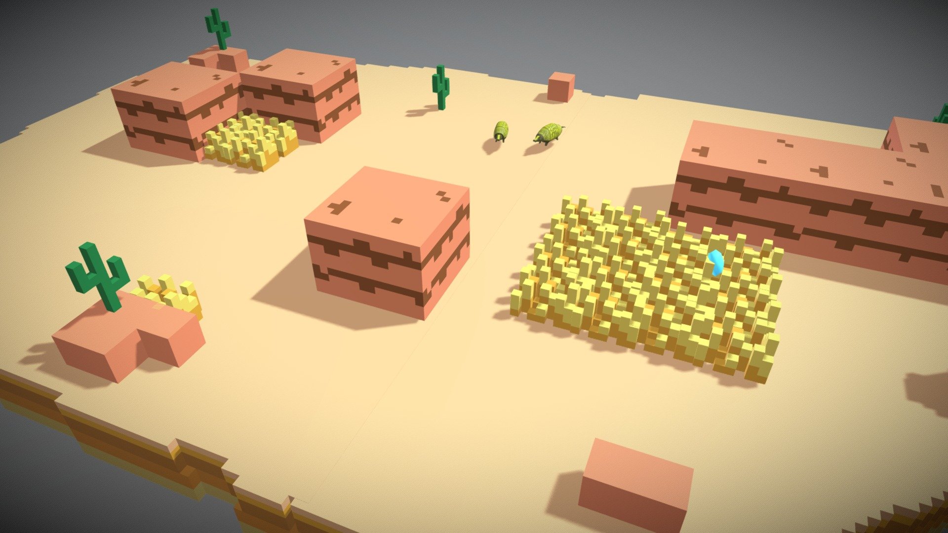 Voxel Desert - 3D model by bluehamdesign [097bca7] - Sketchfab