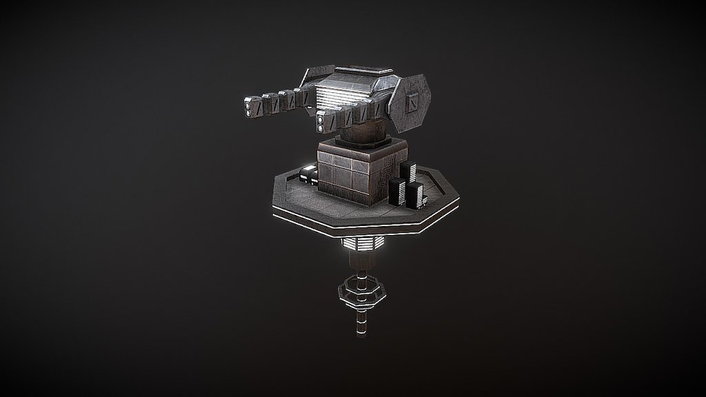 Turret Double Canon - 3D model by JonasDurao [097d7ca] - Sketchfab