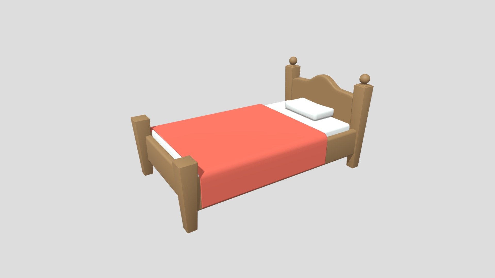 Toon Bed - Buy Royalty Free 3D model by Ed+ (@EDplus) [097f666 ...