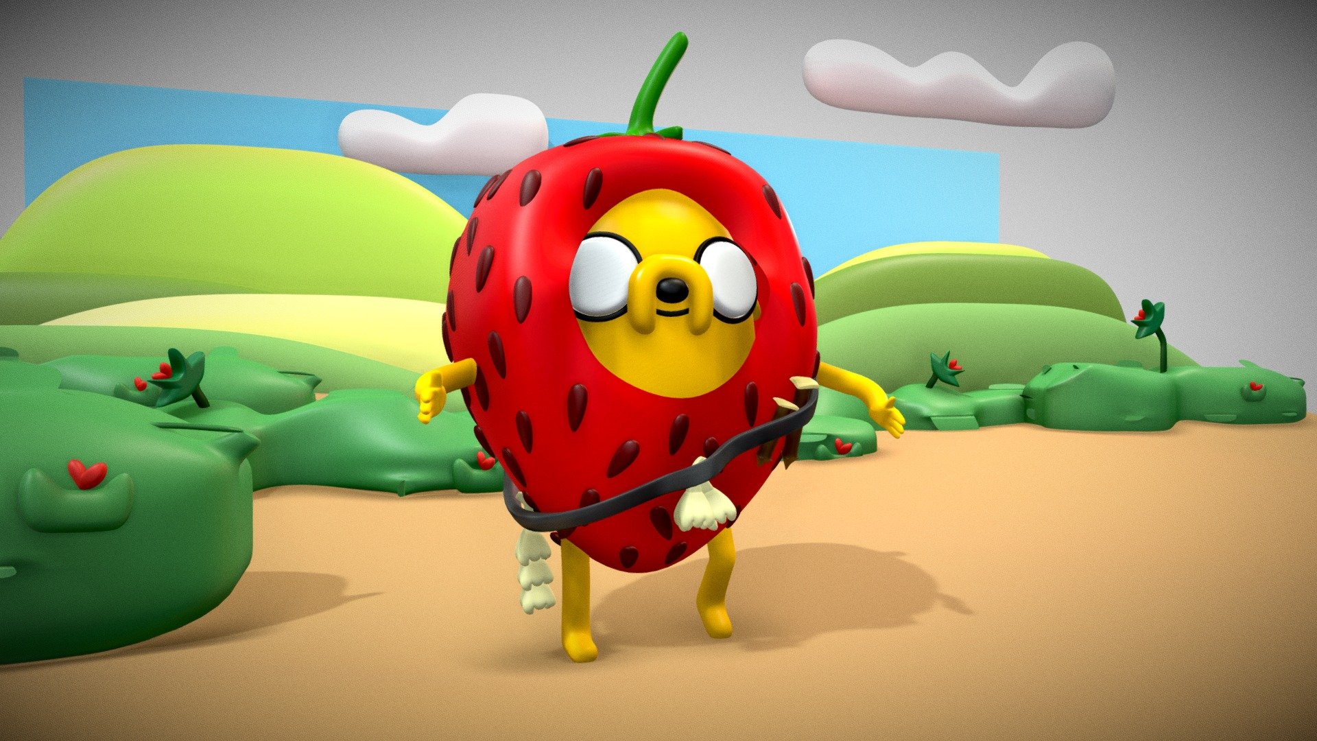 Jake The Dog (Strawberry) - Buy Royalty Free 3D model by HugoCabreth ...