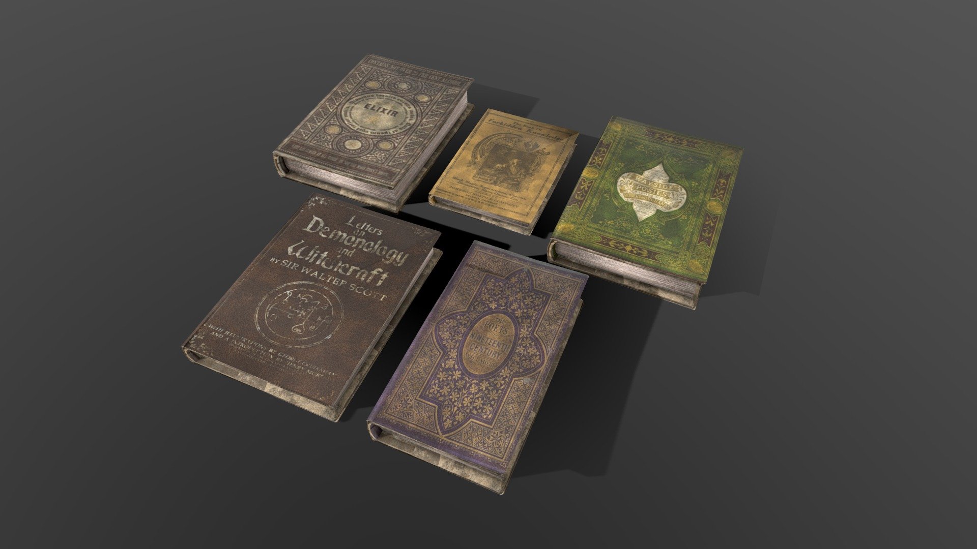 Old Alchemy/Witchcraft Books - Game Ready Assets - Buy Royalty Free 3D ...