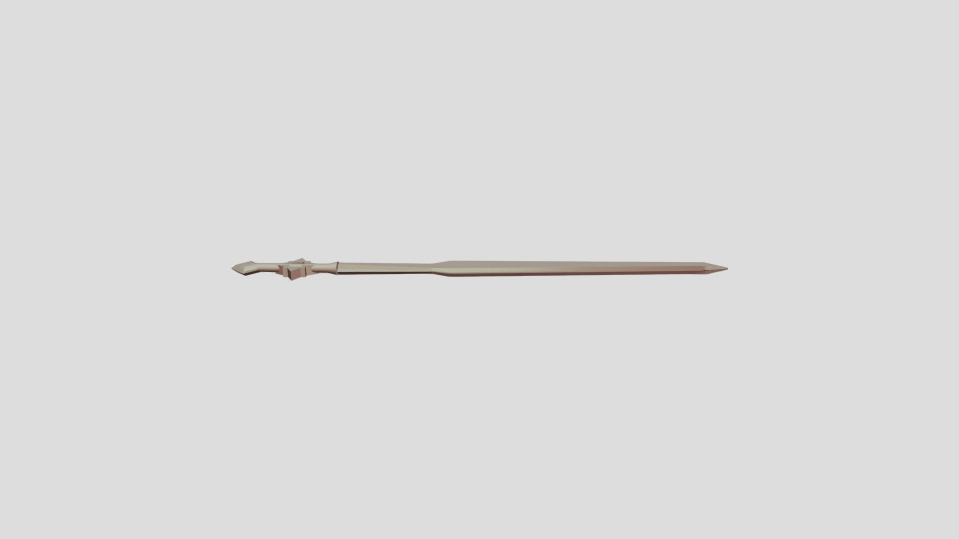 Chrome Low Poly sword - 3D model by izzeykx [0990019] - Sketchfab