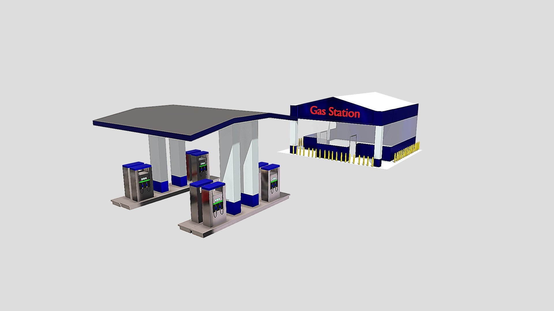 Gas Station - 3D model by shockwavegamez01 [0994ec8] - Sketchfab