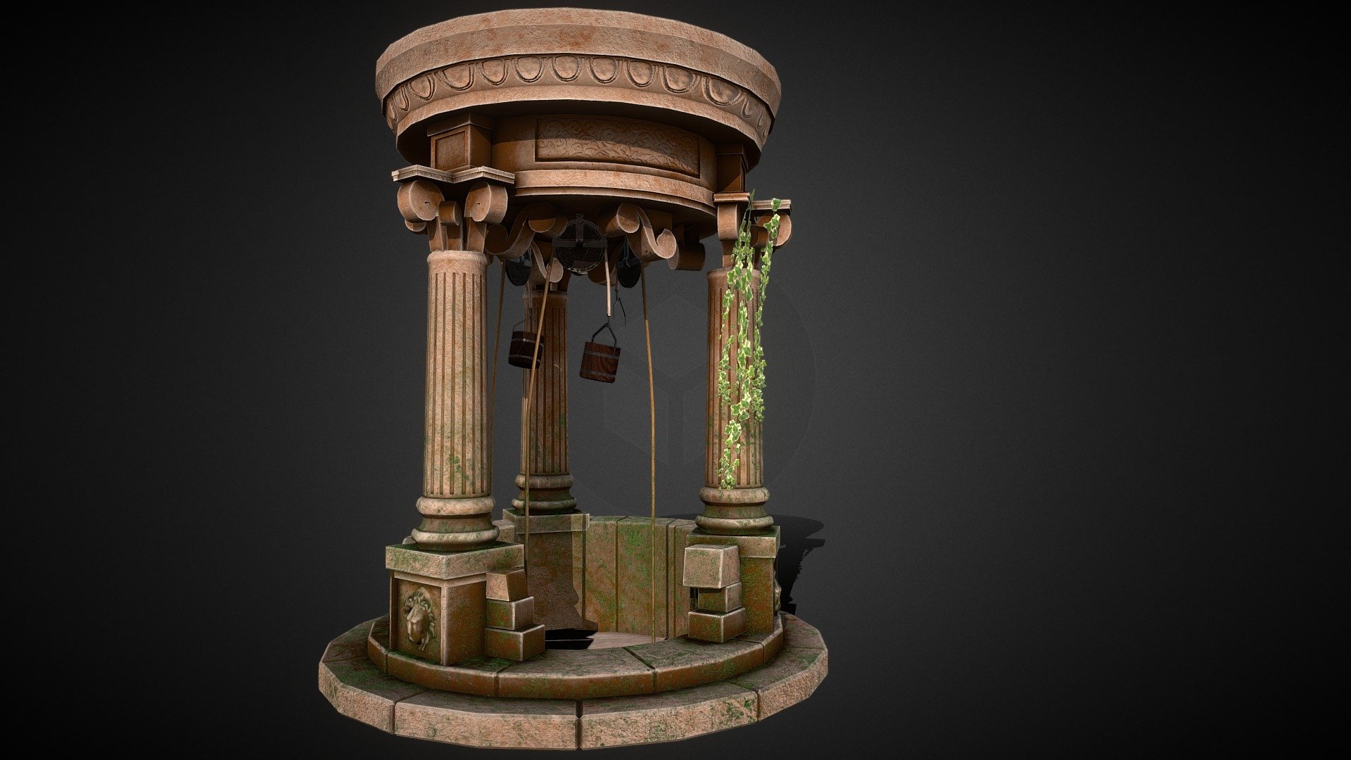 stylized well - 3D model by kumbharvinod5 [0995693] - Sketchfab
