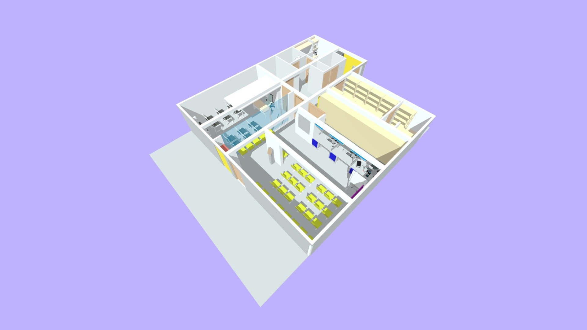 Layout de Oficinas Modulares - 3D model by ppsolarsrceicl [09995fd ...