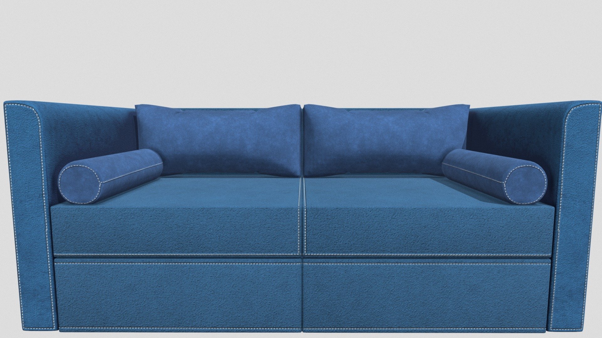 Blue sofa - Download Free 3D model by polklokinret331 [099dfb6] - Sketchfab