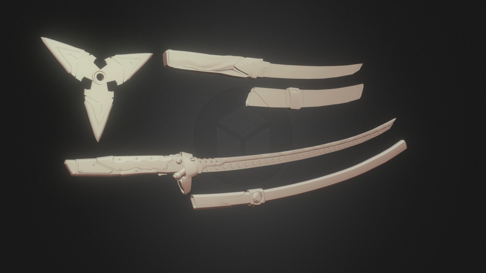 Genji Weapon - Download Free 3D model by Nickera (@NickFanda) [09a175a ...