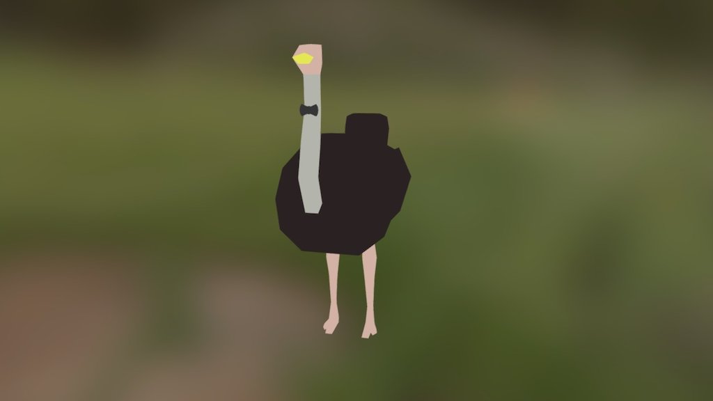 Low-poly ostrich - 3D model by IsaacLemay [09a36d5] - Sketchfab
