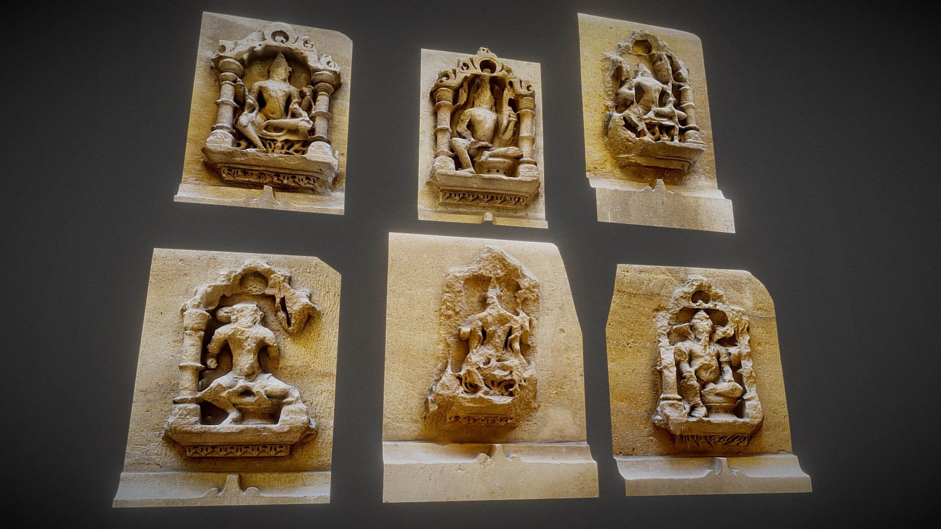 Sculptures at Lodarva Jain Temples - 3D model by raobott [09a6665 ...