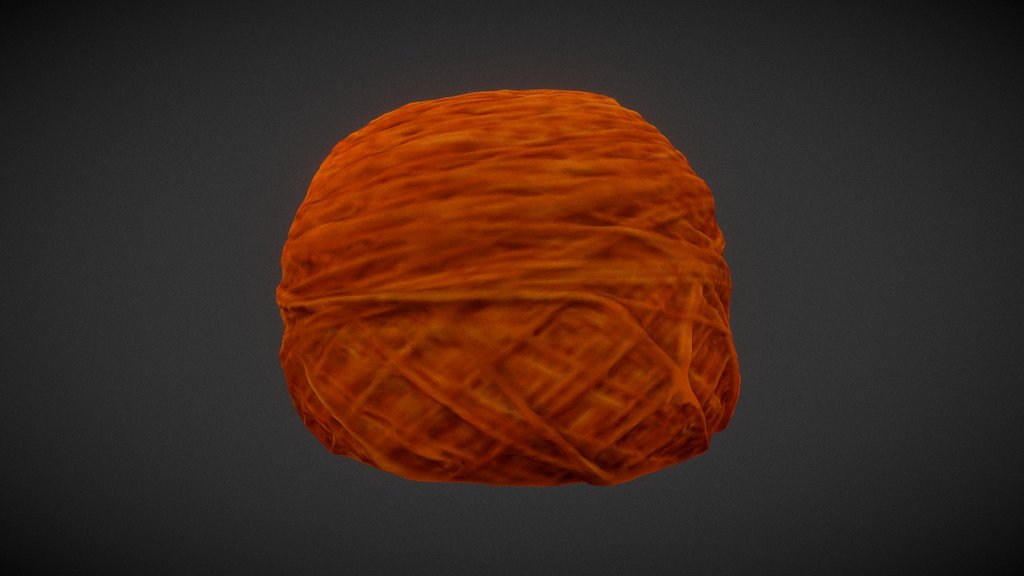 Orange Yarn Ball - 3D model by dreamscache [09a7721] - Sketchfab