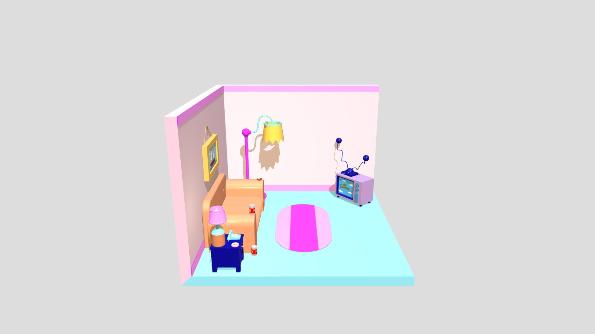 simpsons_lounge_final - 3D model by Manda83 [09a7f71] - Sketchfab