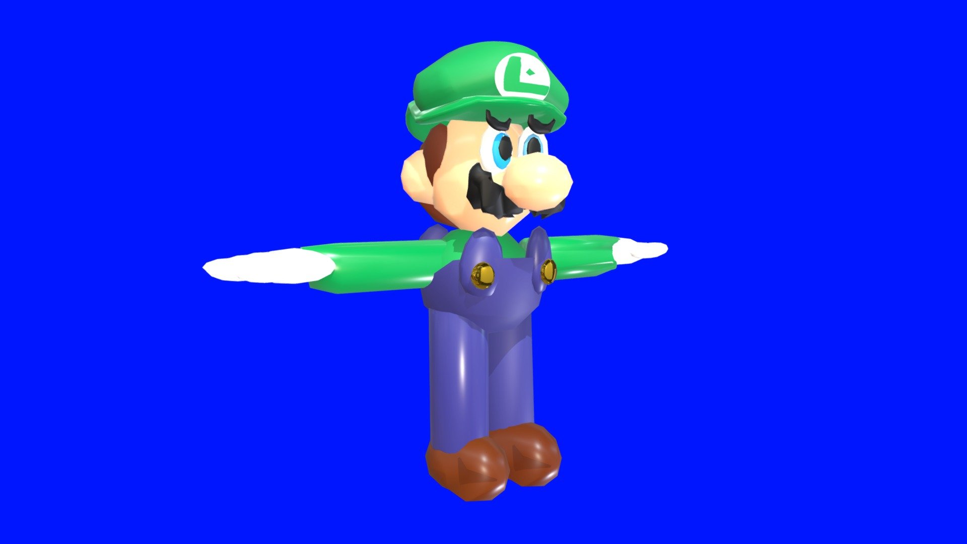 Luigi(T-Posed) - Download Free 3D model by VideoGameModels ...