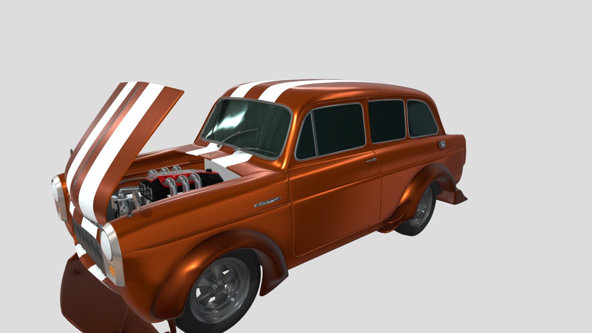 Custom Ford Anglia Station Wagon Rally Car - Download Free 3D model by ...