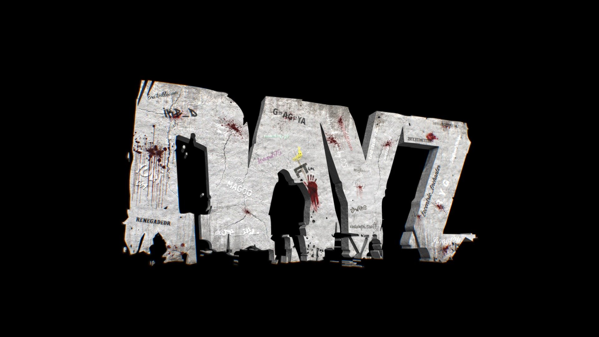 DayZ Graffiti Wall - 3D model by TedStriker2000 [09ab9dd] - Sketchfab