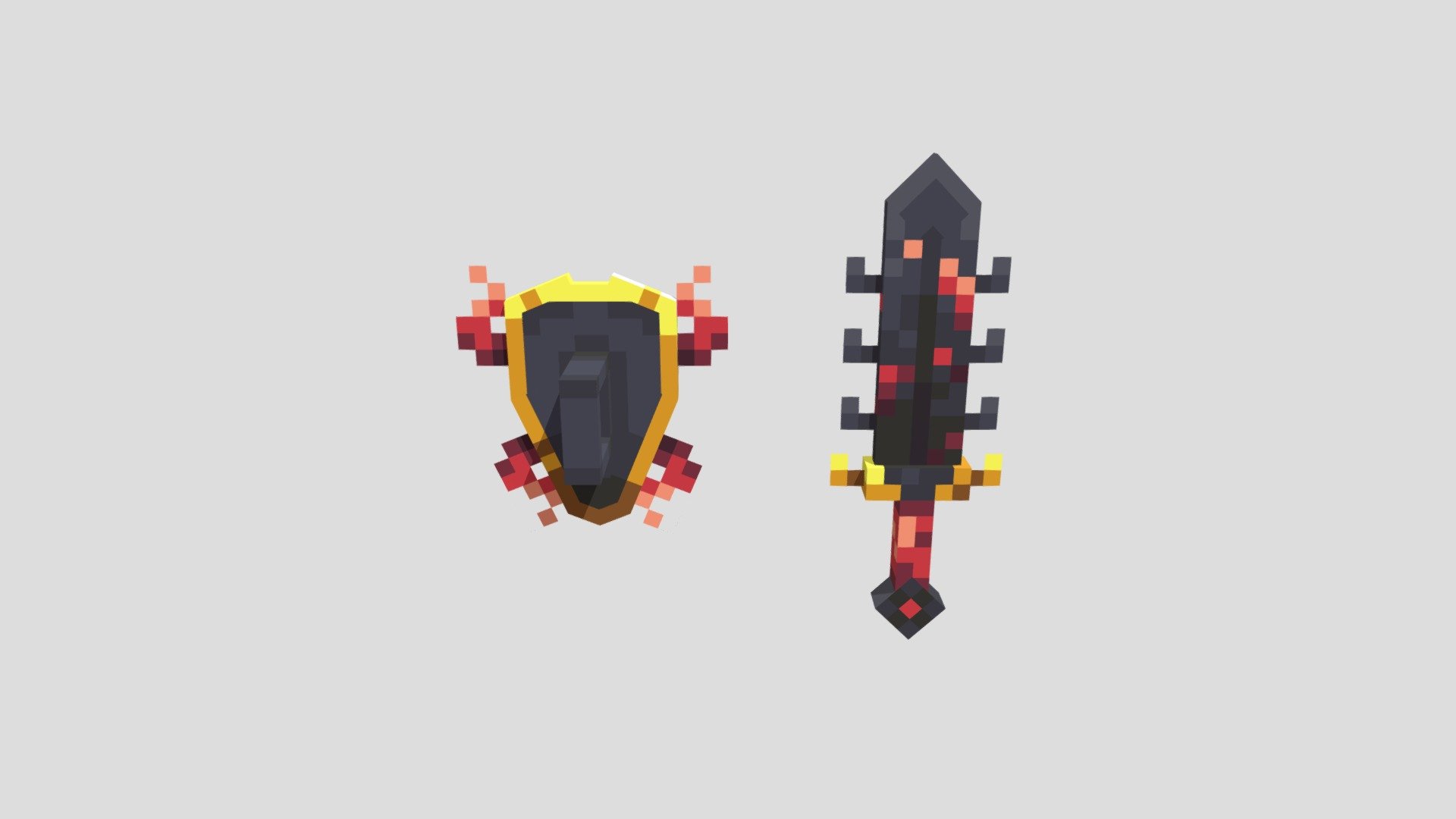 Hellwrath Blade and Shield - 3D model by rinkenshire [09ac79f] - Sketchfab