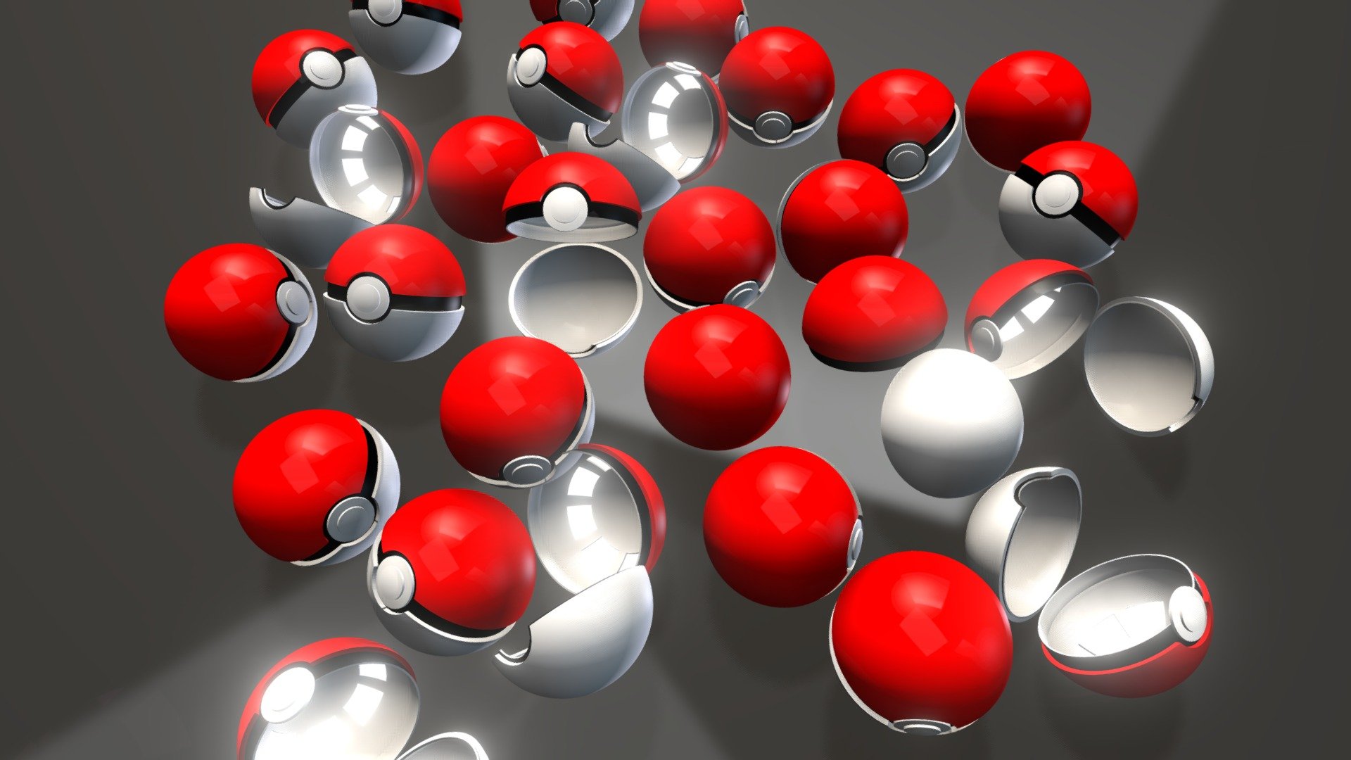 Pokeballs - 3D model by Adrian Jakubiak (@mrowek) [09acd6e] - Sketchfab