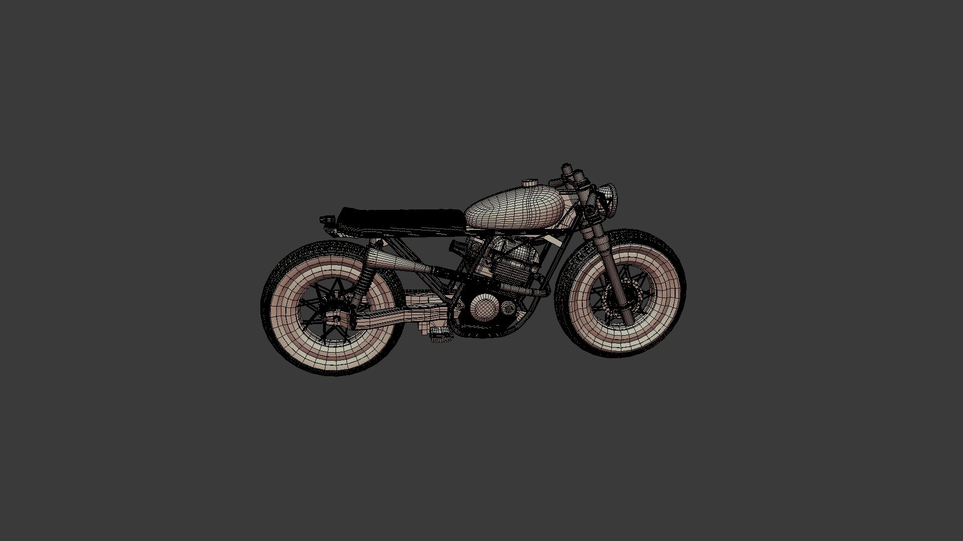 cafe racer motorcycle 3D model - 3D model by DavidRhyno [09ae8fc ...