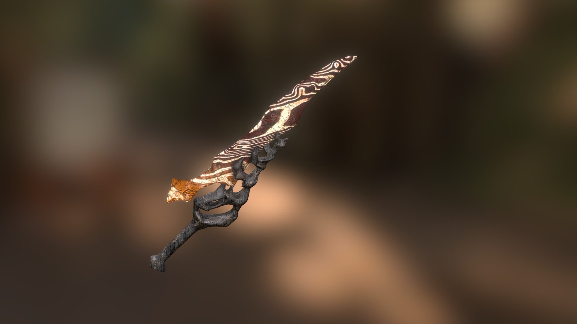 Golden Damascus - 3D model by yassinee [09b070b] - Sketchfab