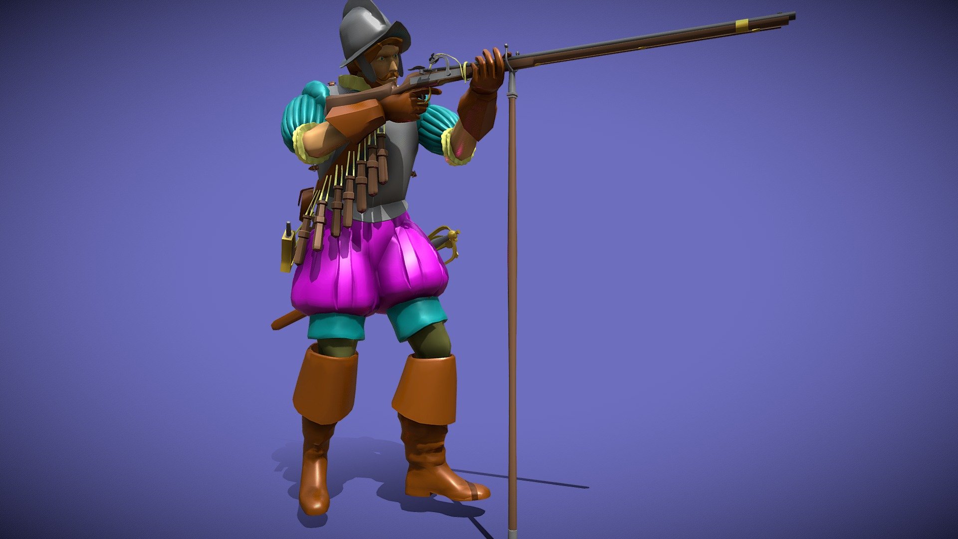 Elizabethan Musketeer - Download Free 3D model by Binkley-Spacetrucker ...