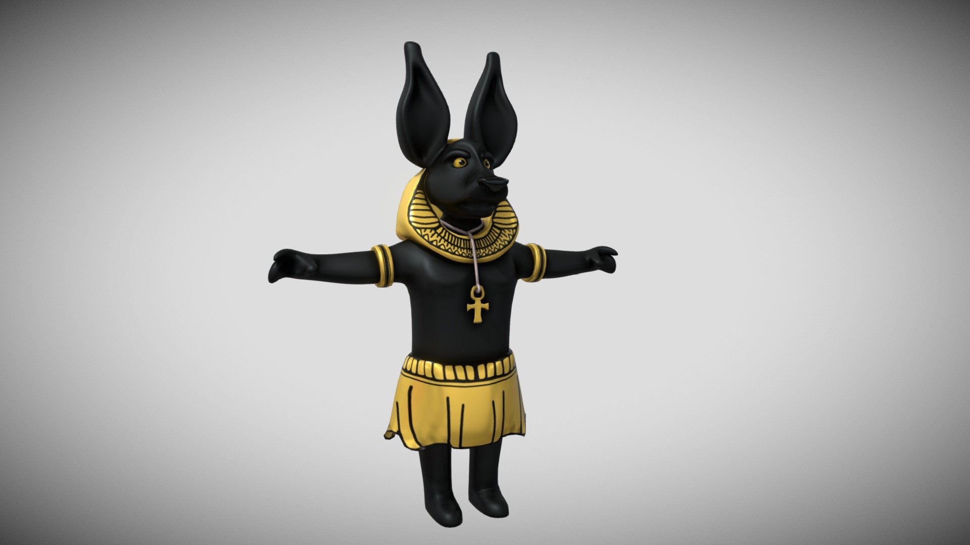 Anubis Cartoon model - 3D model by joshuagoldenburgh [09ba99c] - Sketchfab
