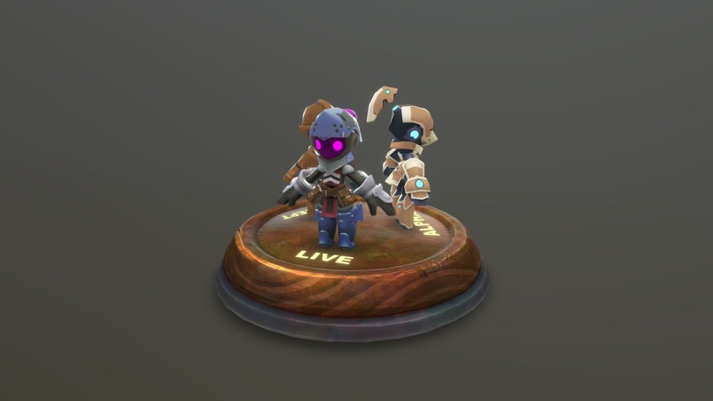 Alpha, Beta, & Live Knights - Spiral Knights - 3D model by ...