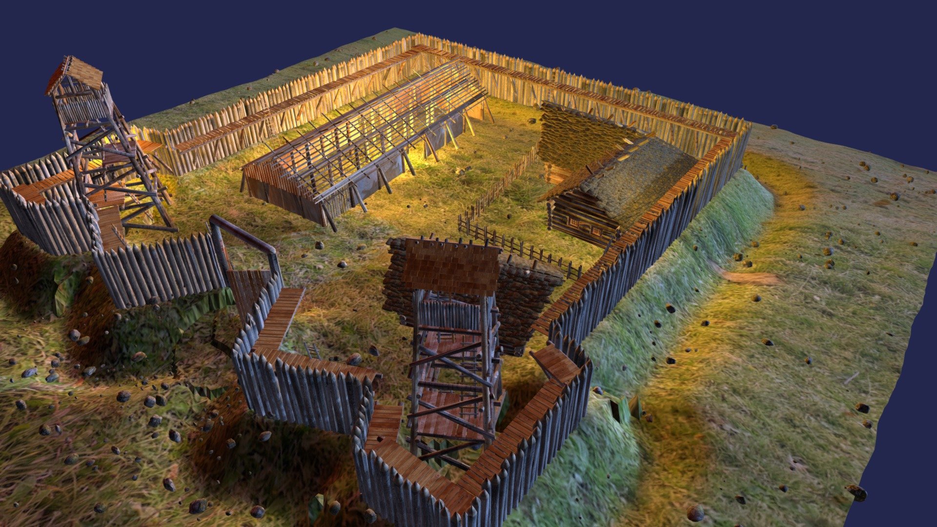 Viking Fortress - Buy Royalty Free 3D model by Sereib [09c3aaa ...