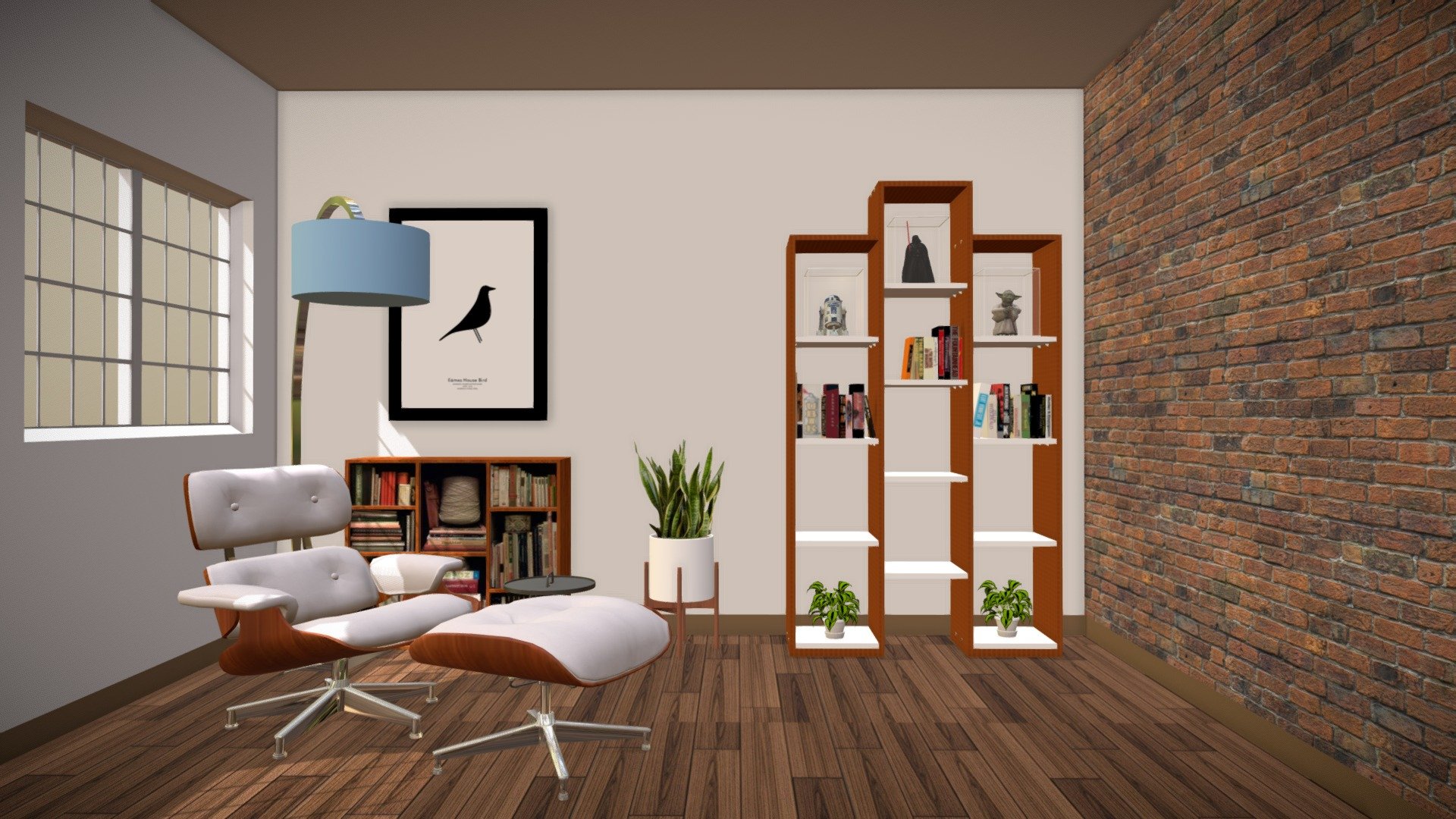 Reading corner - 3D model by enteRenders (@ente) [09c417f] - Sketchfab