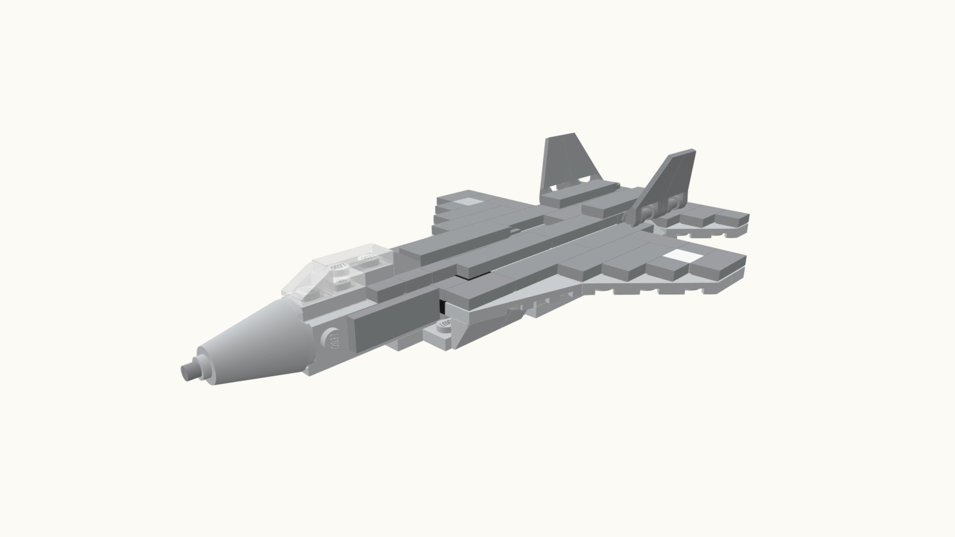 LEGO Lockheed Martin F-22 Raptor MOC [#0053] - Download Free 3D model ...