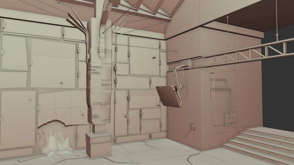 SciFi Hall - 3D model by Karl Holbert (@KarlHolbert) [09ca661] - Sketchfab