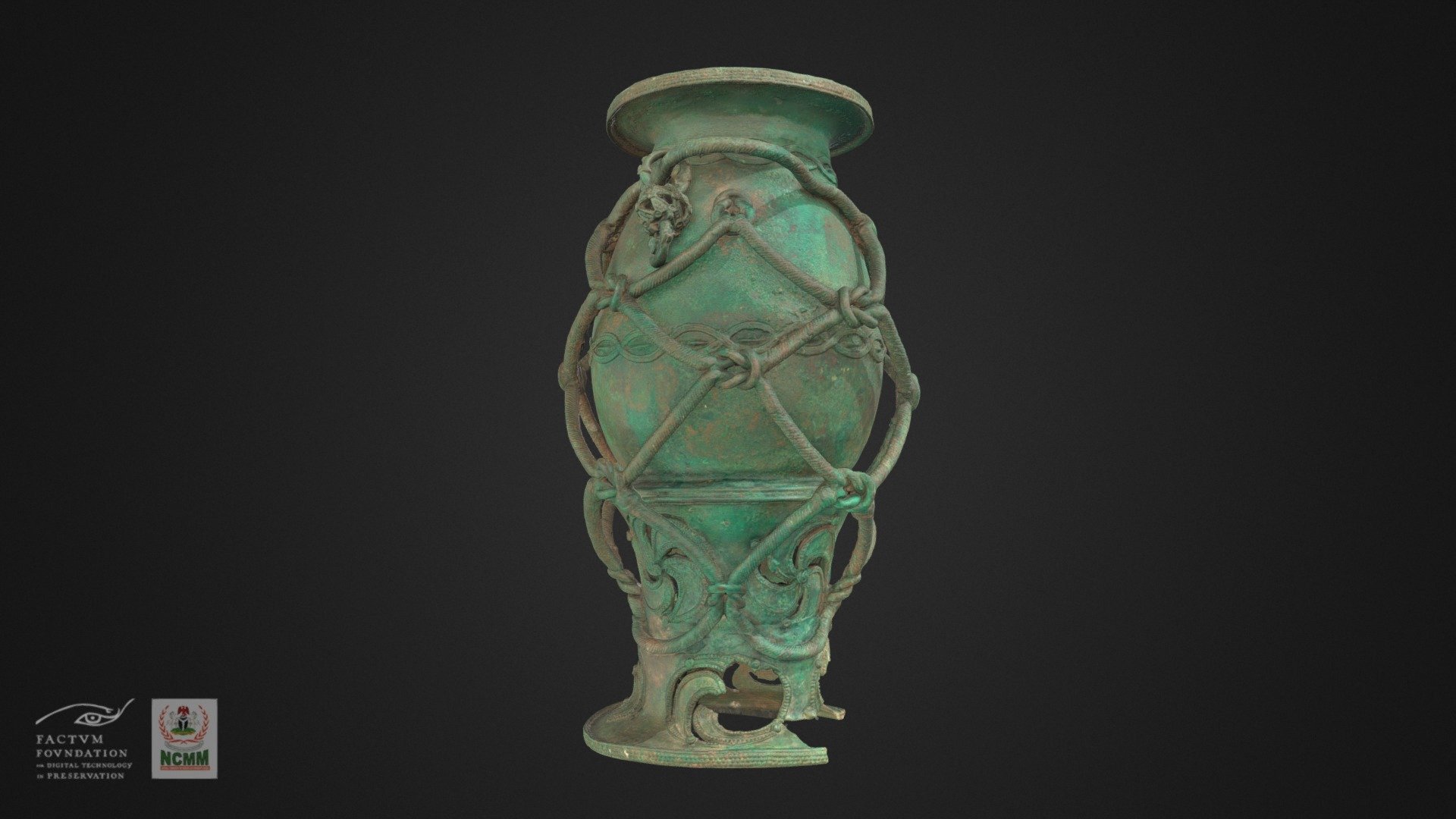 Igbo-Ukwu-Broze-Roped Pot - 3D model by Factum Foundation ...