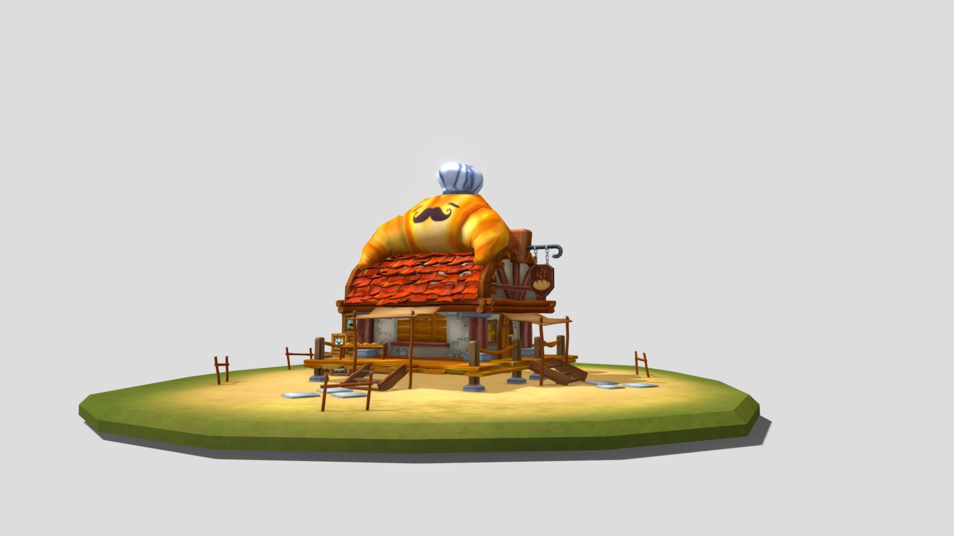 medieval_diorama_baker_house - 3D model by Fisoj 閑魚 (@whchoo308 ...