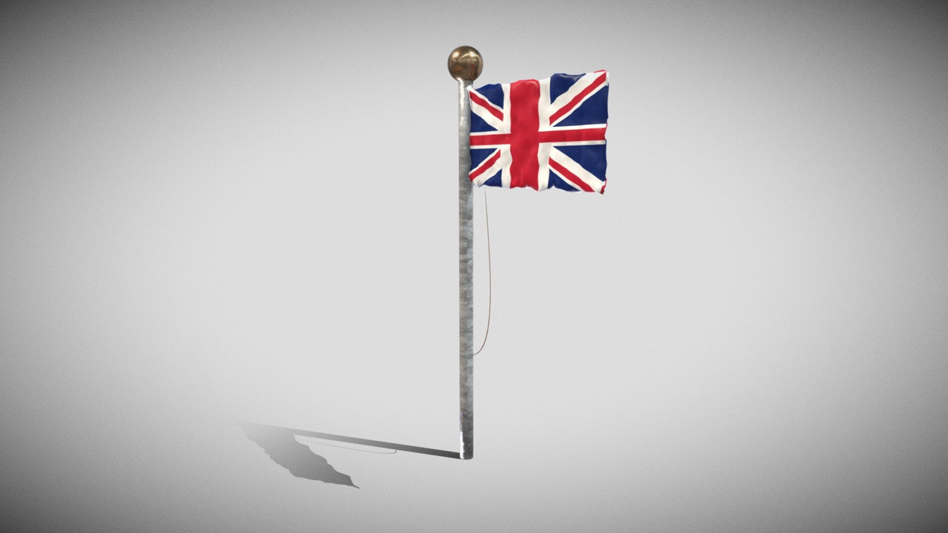 flag pole - The Union Flag - Download Free 3D model by kai9987kai [09d53bc] - Sketchfab