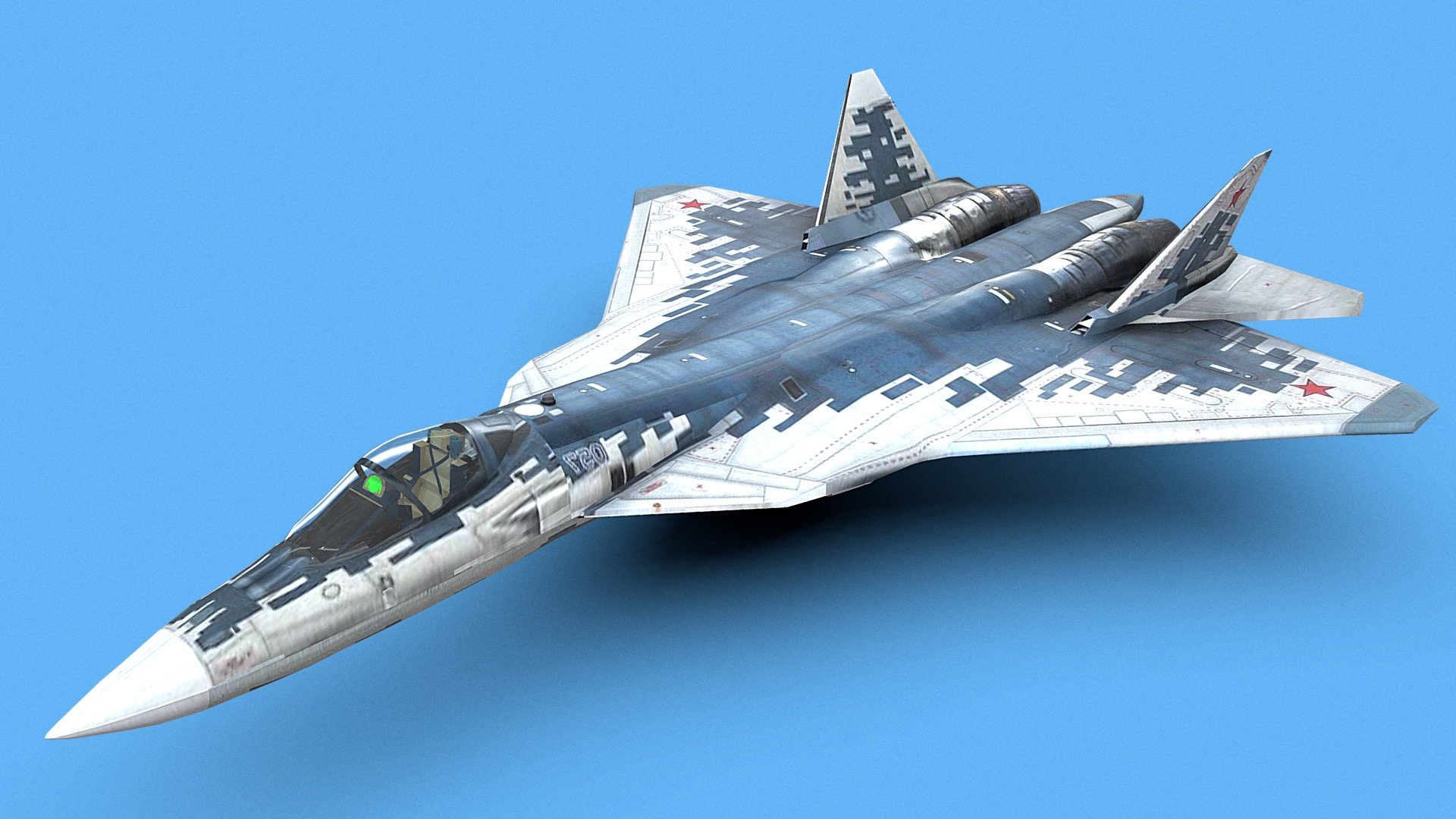 Sukhoi Su-57 "Felon" - Download Free 3D model by andertan [09d546b ...