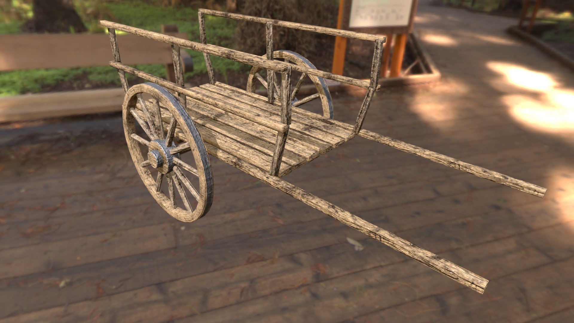 Village Cart - 3D model by Sturmkatze [09d57a7] - Sketchfab