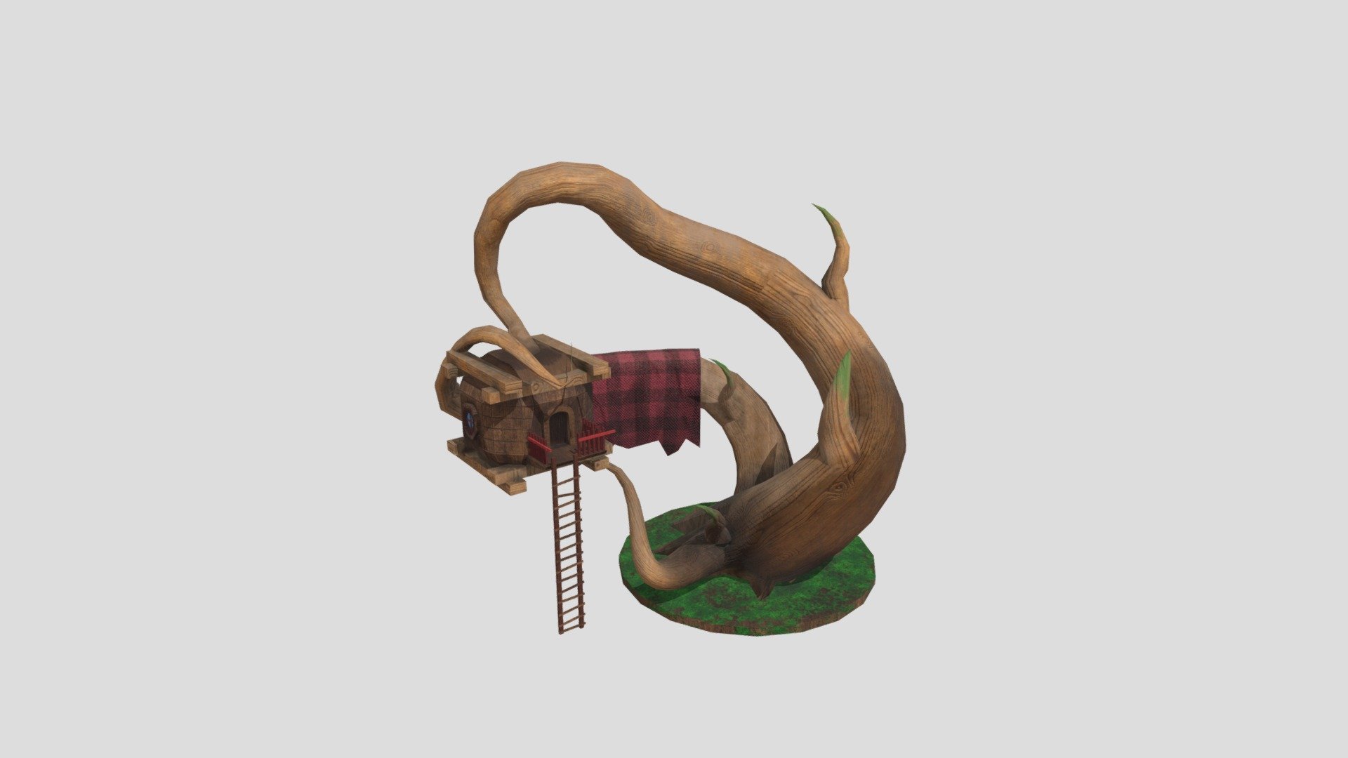 Hobbit inspired tree house - Download Free 3D model by flaviuss ...
