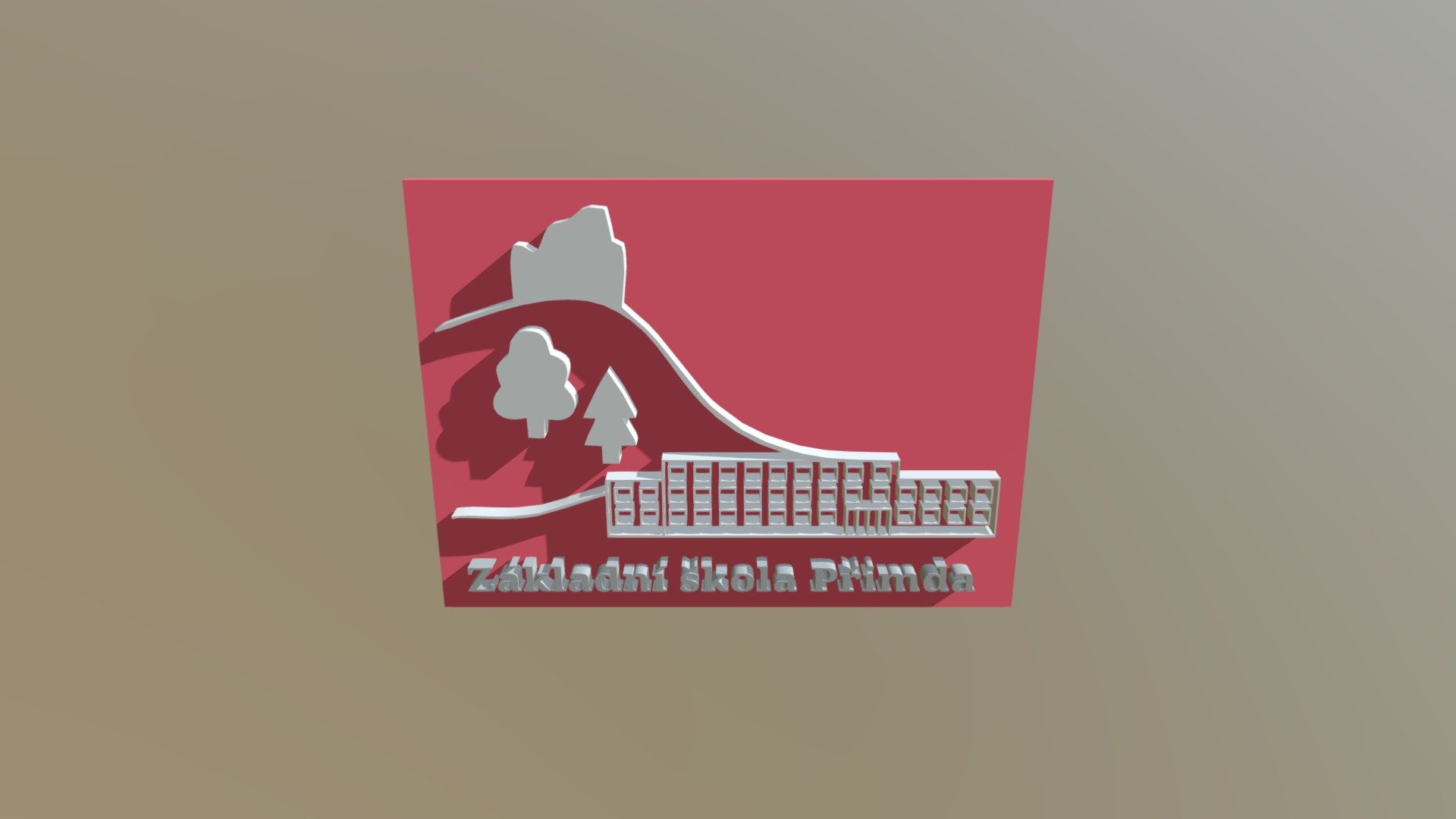 Logo škola - Download Free 3D model by milos.korda [09dffd0] - Sketchfab