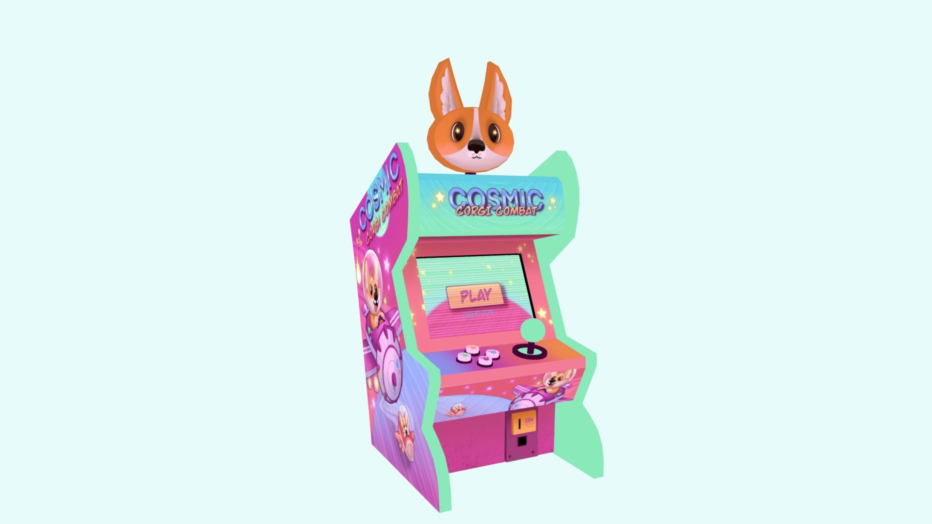 Cosmic Corgi Combat! - 3D model by elizartsy [09eb27e] - Sketchfab