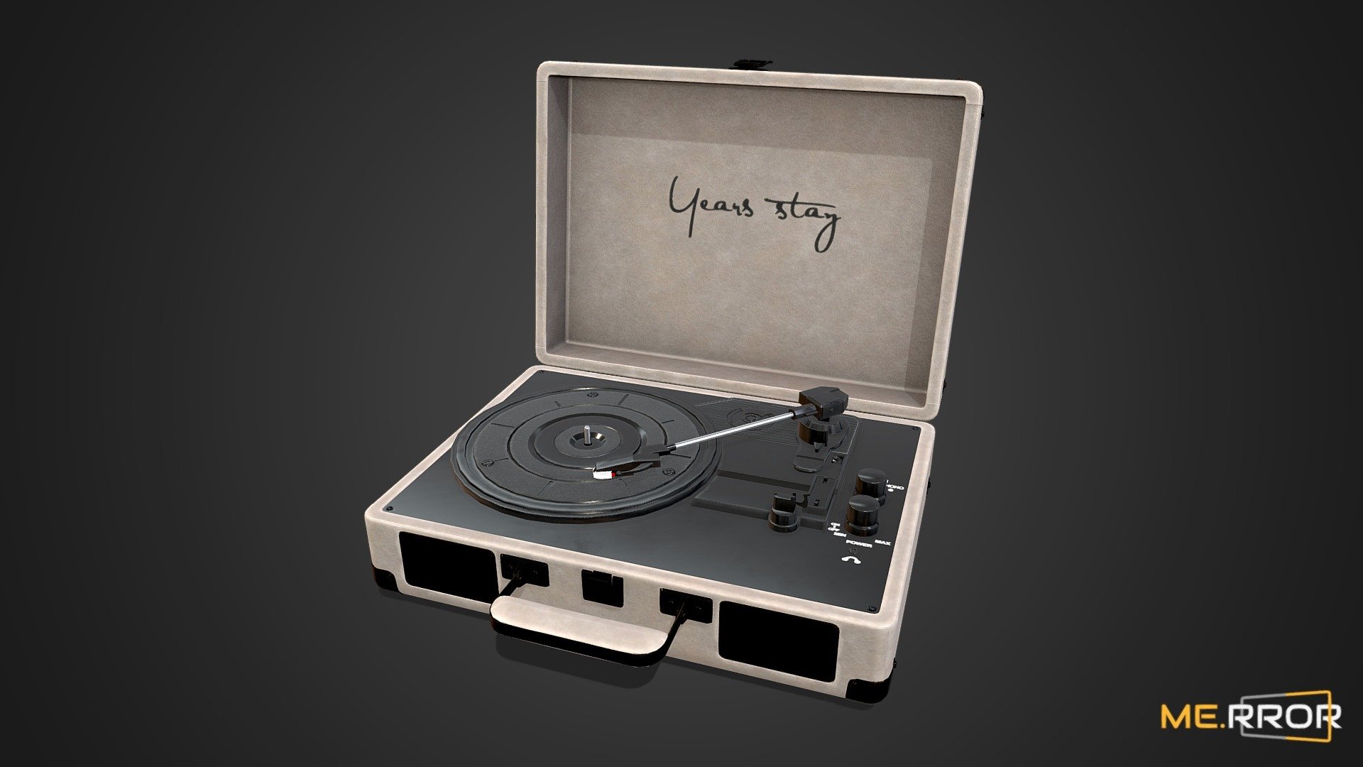 [Game-Ready] Vintage Turntable LP player - Buy Royalty Free 3D model by ...