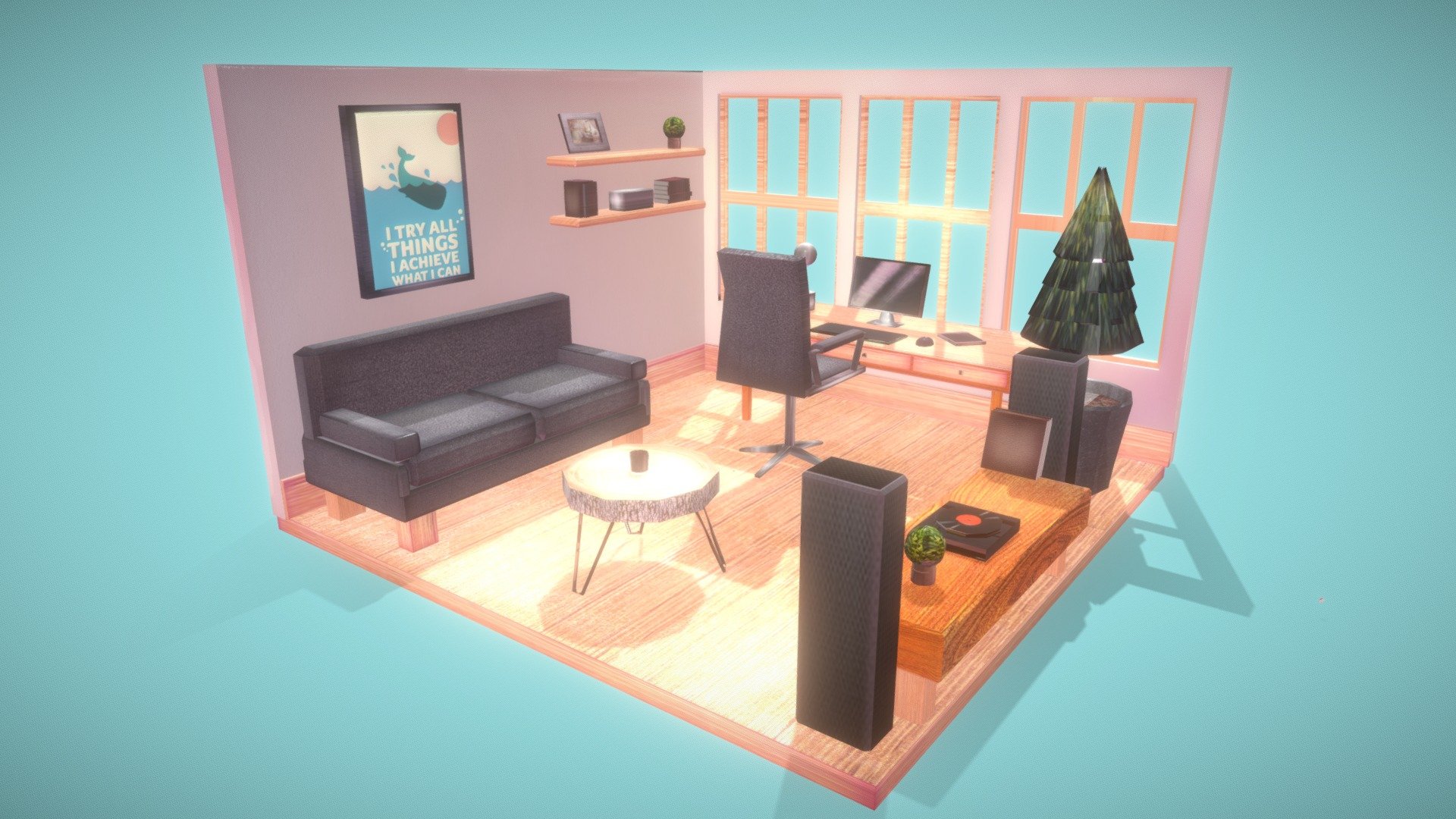 Work Office - 3D model by Koh Zhi Yuan, Andy (@KohZhiYuanAndy) [09ee4b9 ...