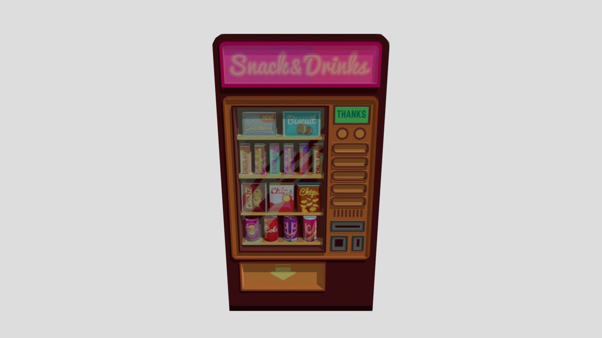 Vending machine 3D model - 3D model by uyenhuynh [09f25b1] - Sketchfab