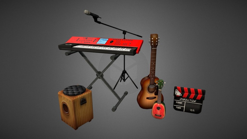 Musical instrument - 3D model by Nikki_Maru (@NK690) [09f78f0] - Sketchfab